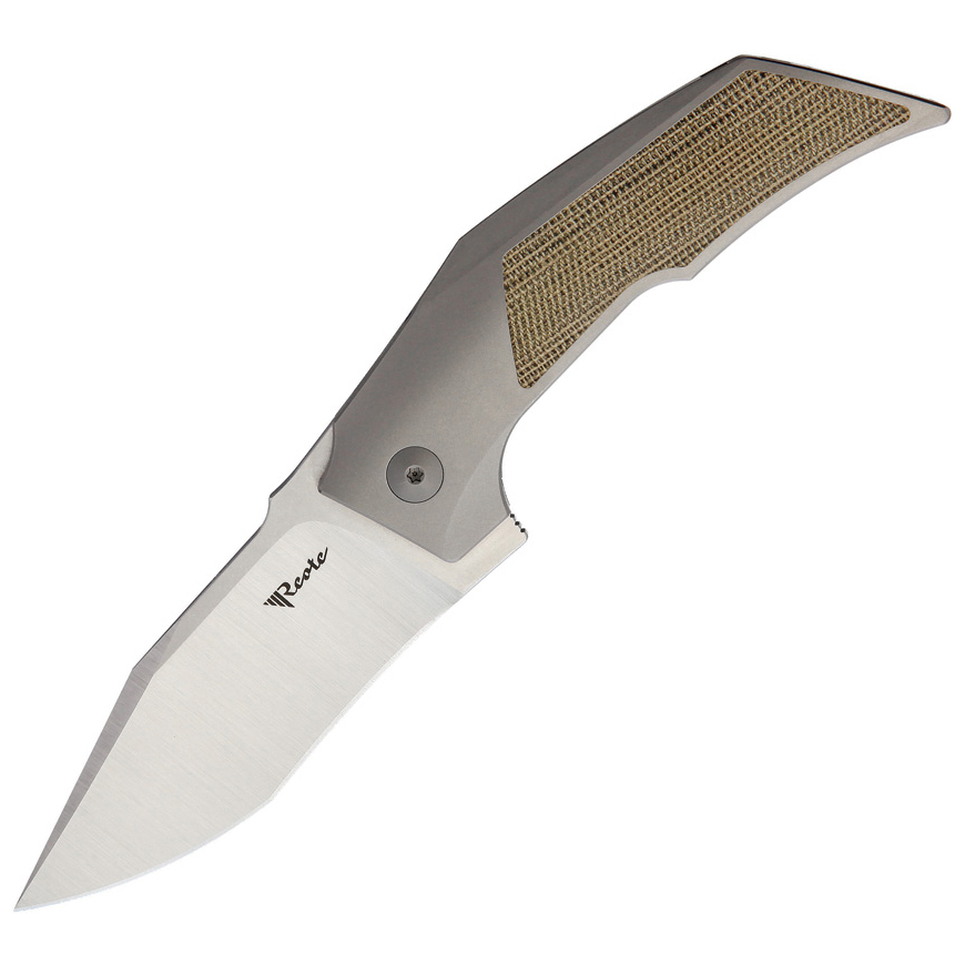Shop Reate Knives T3000 Framelock Micarta Gray - Sharpgears