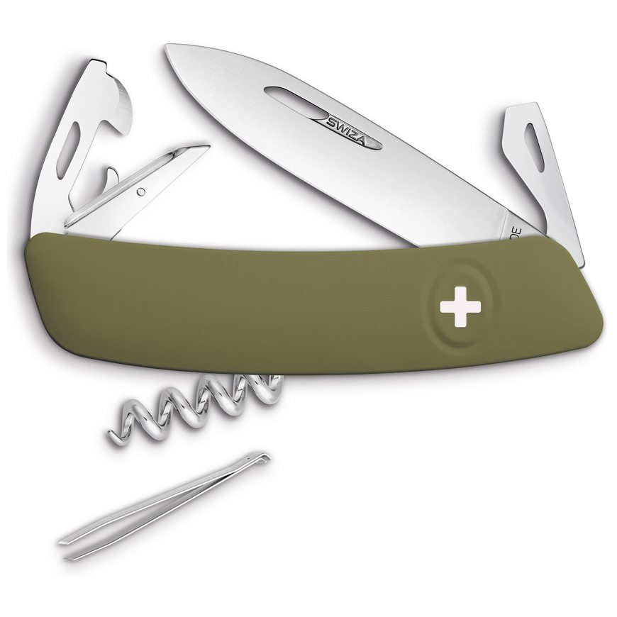 Shop Swiza D03 Olive Swiss Pocket Knife - Sharpgears